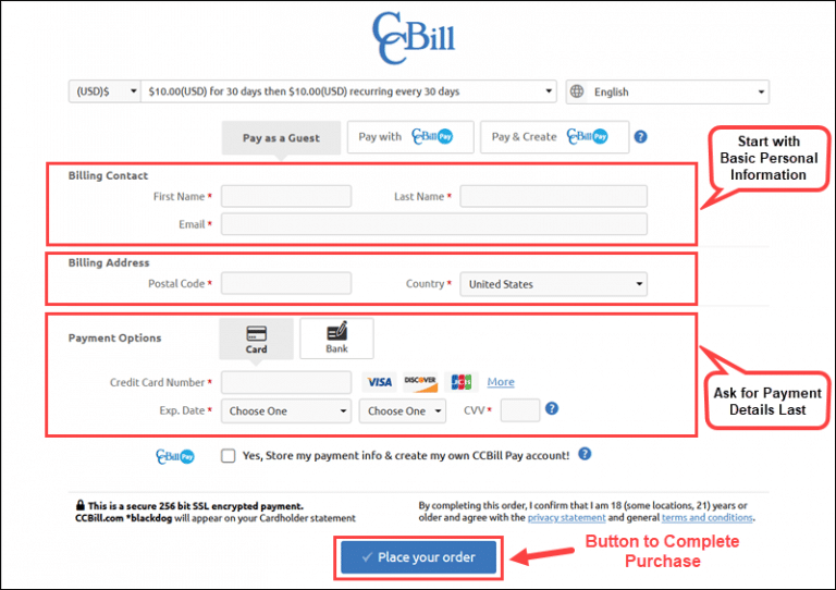 How to Set Up a Secure Online Payment Form | CCBill KB
